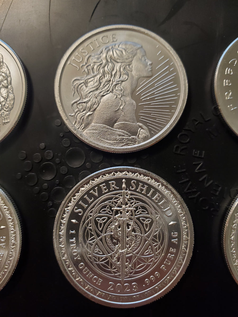 1 oz Silver Shield Justice Silver Round | Golden State Mint ...